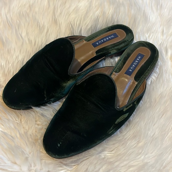 Margaux | Shoes | Margaux Womens Mule Emerald Green Velvet | Poshmark